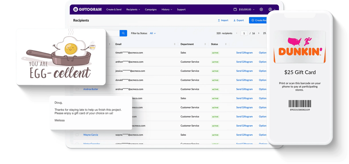 Dunkin' Gift Cards - Giftogram